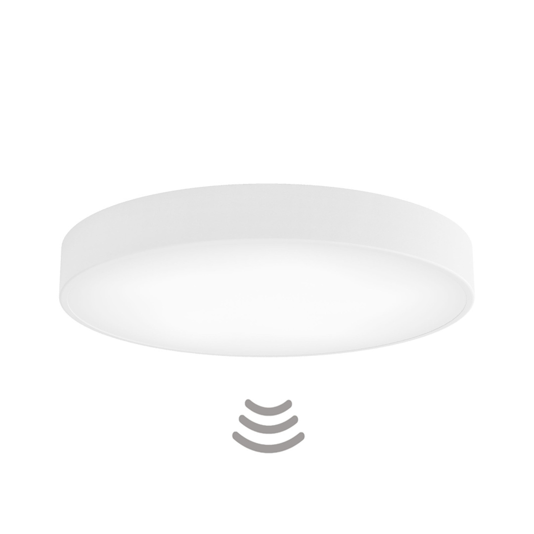 Lampa sufitowa Plafon CLEO 600 60 cm Biały z Czujnikiem Ruchu